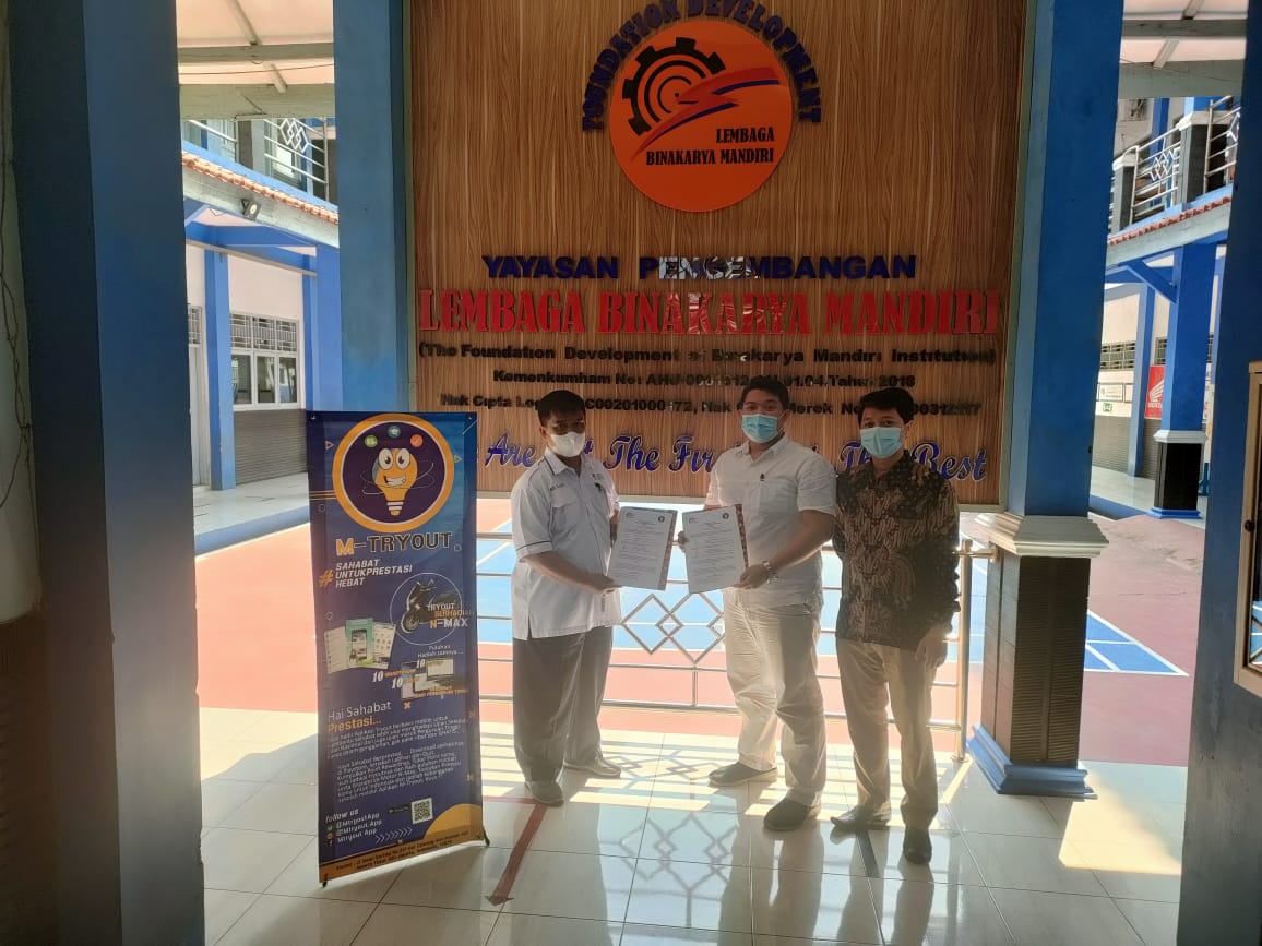 M-Tryout Teken Mou dengan SMK Binakarya Mandiri 2 Bekasi